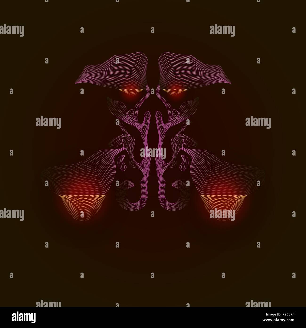 Stilizzata dai punti dei seni mascellari con un punto di dolore e ...