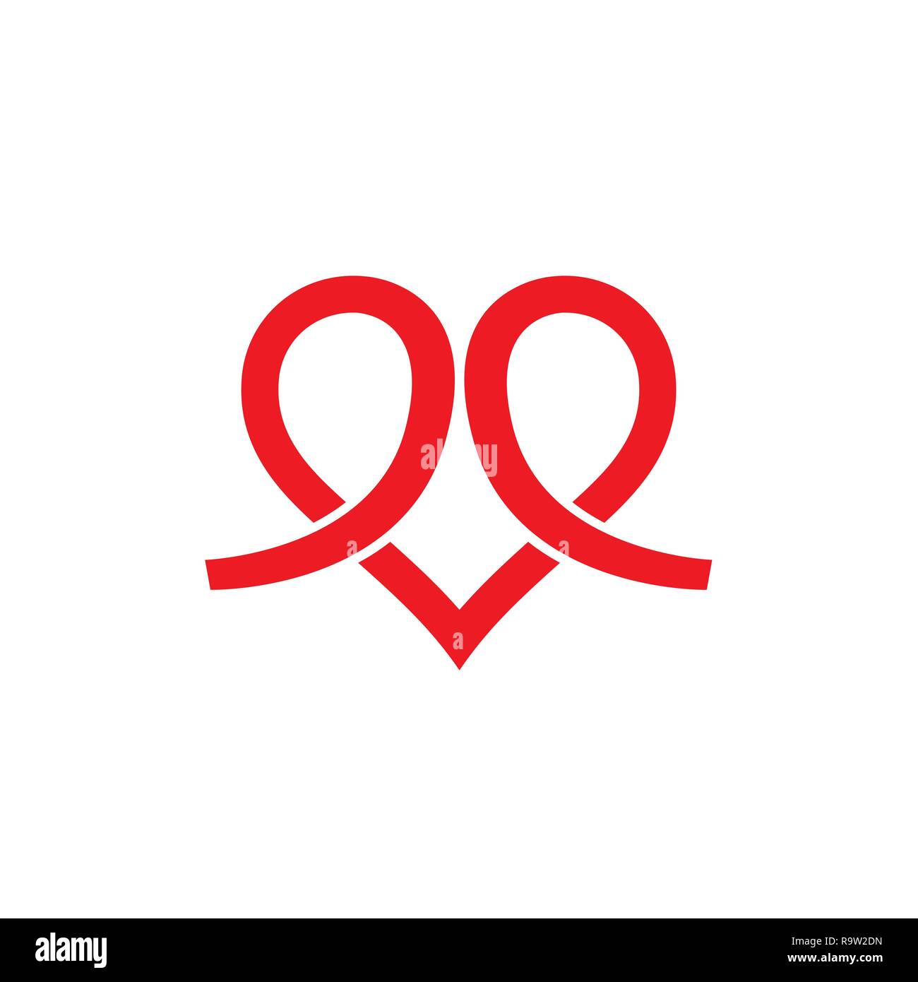 Icona a forma di cuore logo vettoriale, cuore logo, forma di cuore ...