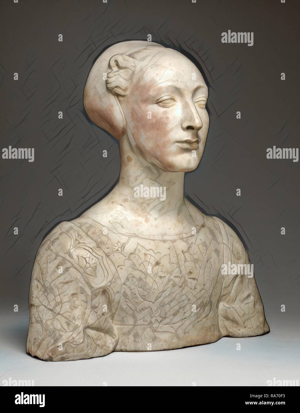 Andrea della Robbia, l'Adorazione del Bambino, Italiano, 1435 - 1525, dopo 1477, terracotta ...