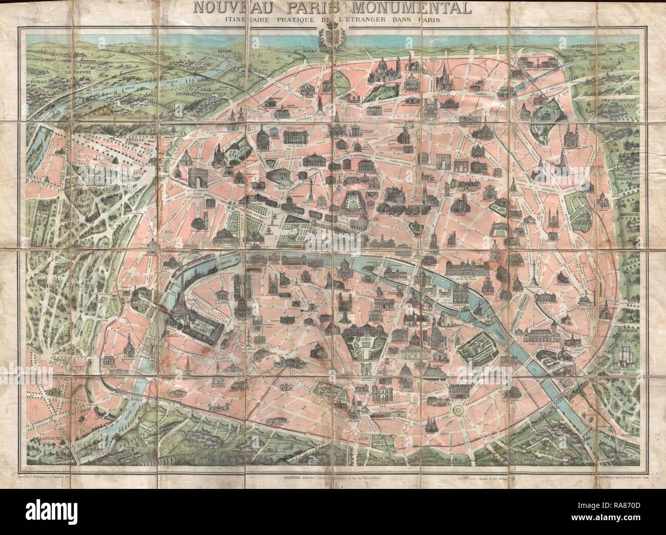 Mappa parigi 1900 immagini e fotografie stock ad alta risoluzione - Alamy