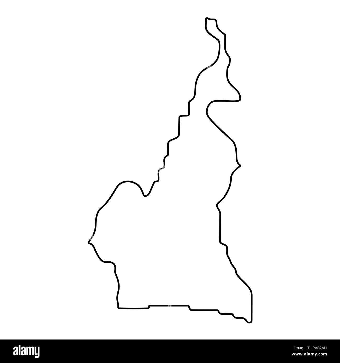 Mappa camerun Foto e Immagini Stock in Bianco e Nero - Alamy