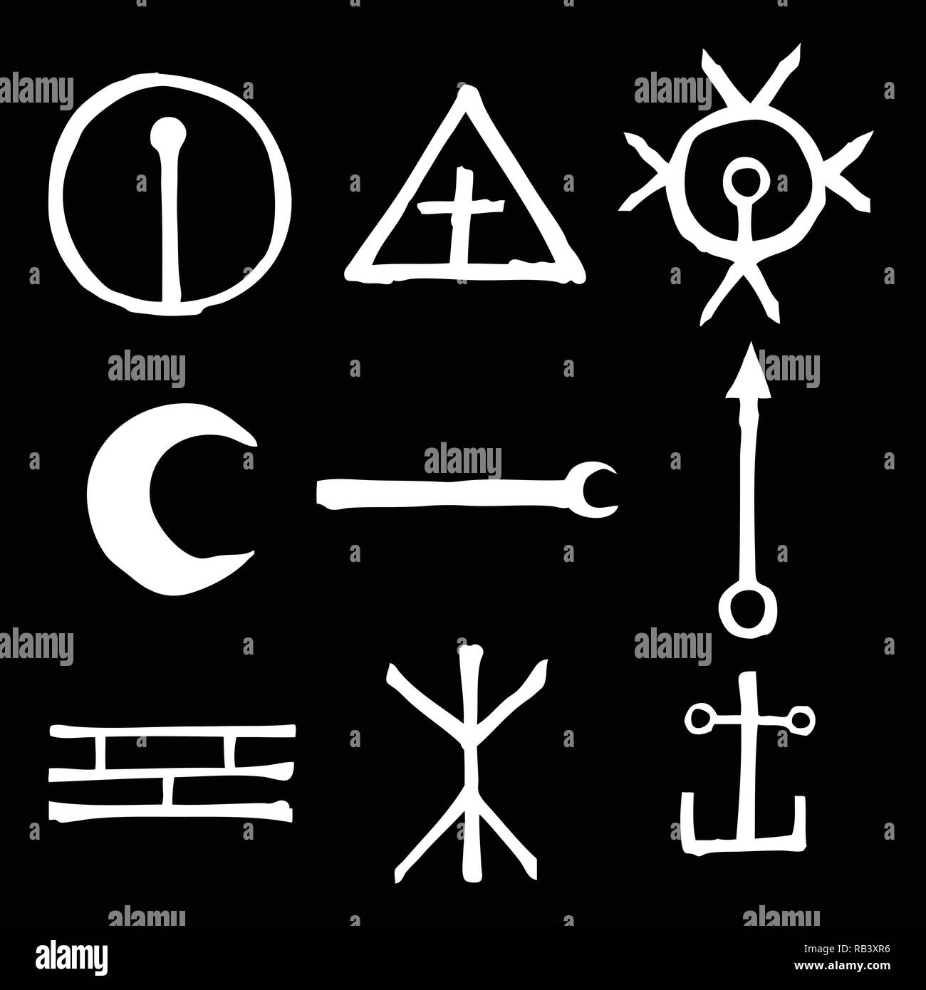 Stregoneria simboli immagini e fotografie stock ad alta risoluzione - Alamy