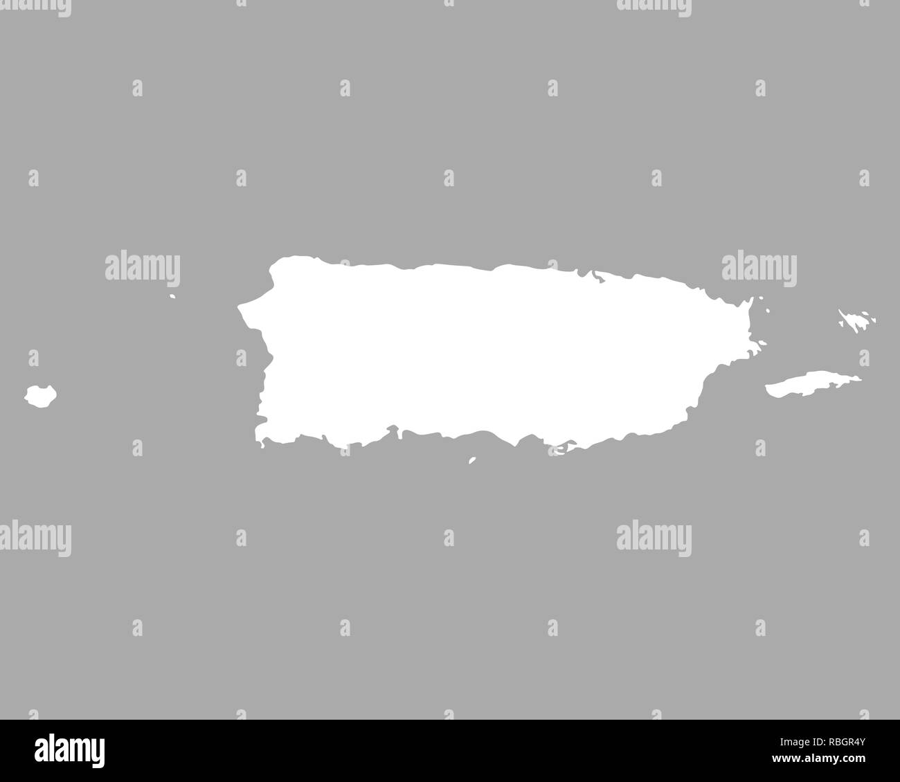 Mappa di puerto rico Foto e Immagini Stock in Bianco e Nero - Alamy