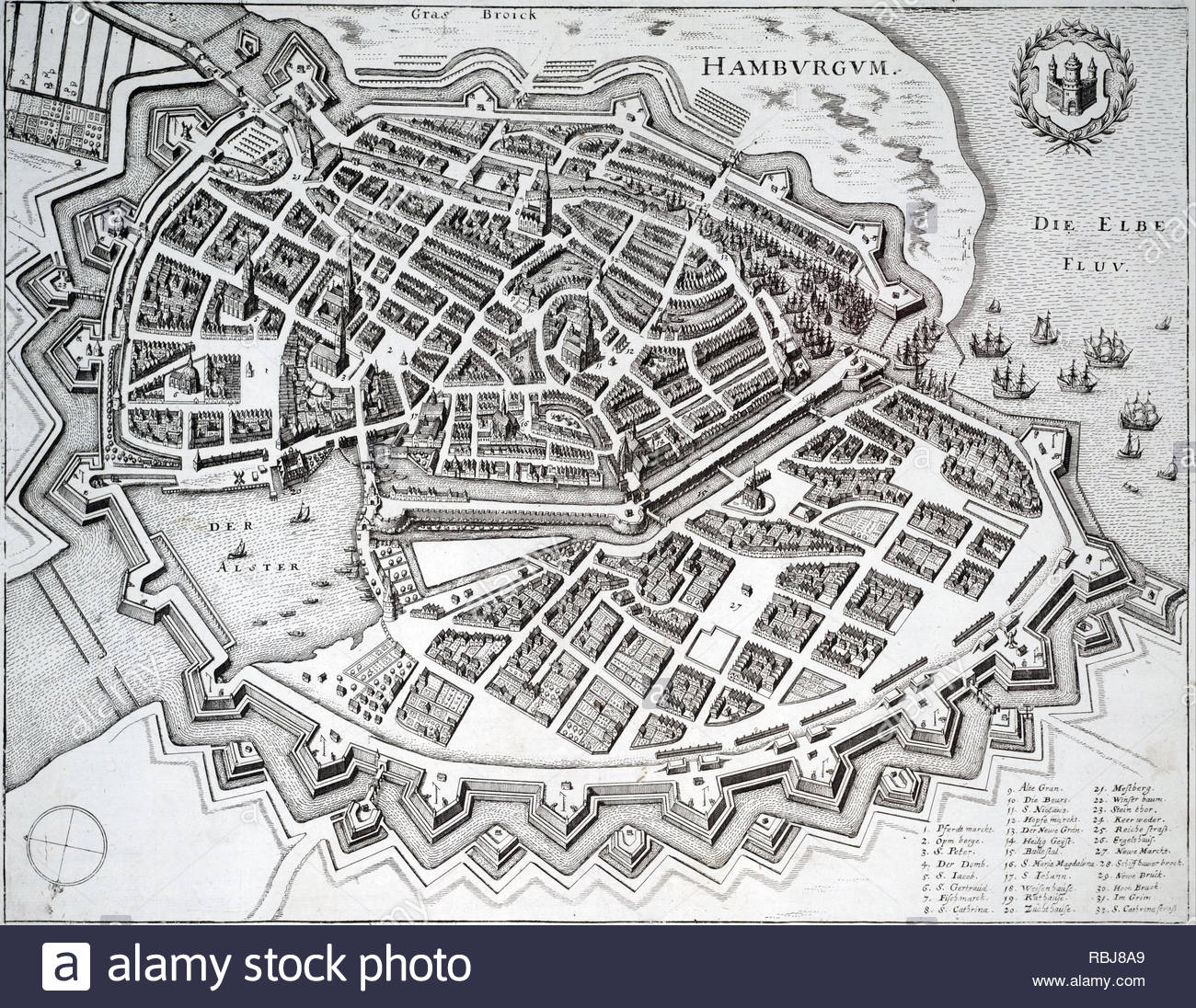 Map of hamburg immagini e fotografie stock ad alta risoluzione - Alamy