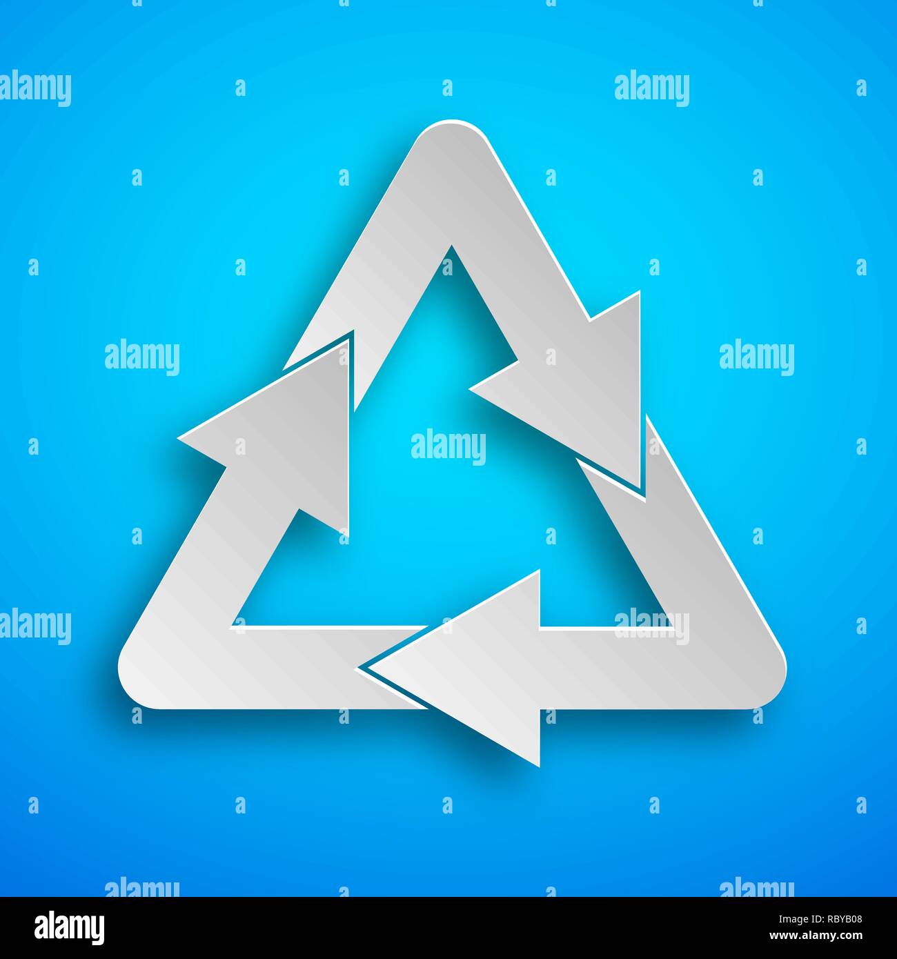 Simbolo di riciclo blu Immagini Vettoriali Stock - Alamy