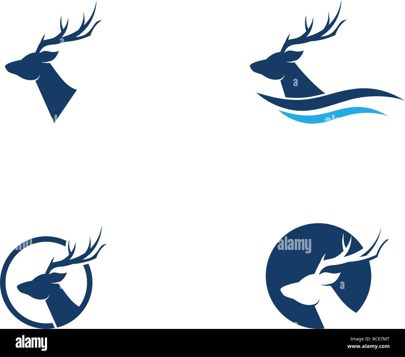 Cervo Stilizzato Immagini Vettoriali Stock - Alamy