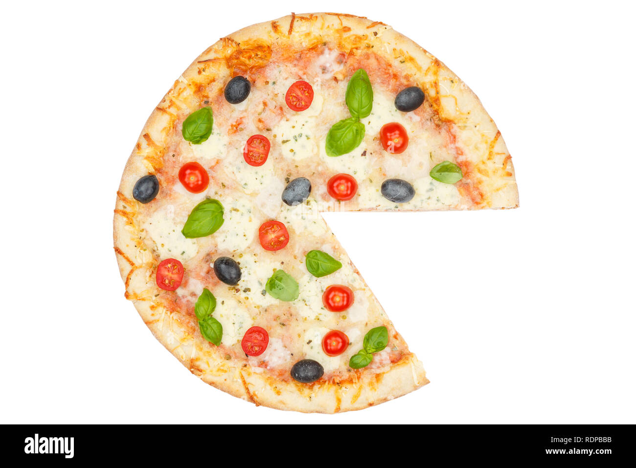 Pizza Margherita margherita diagramma grafico info isolato su uno ...