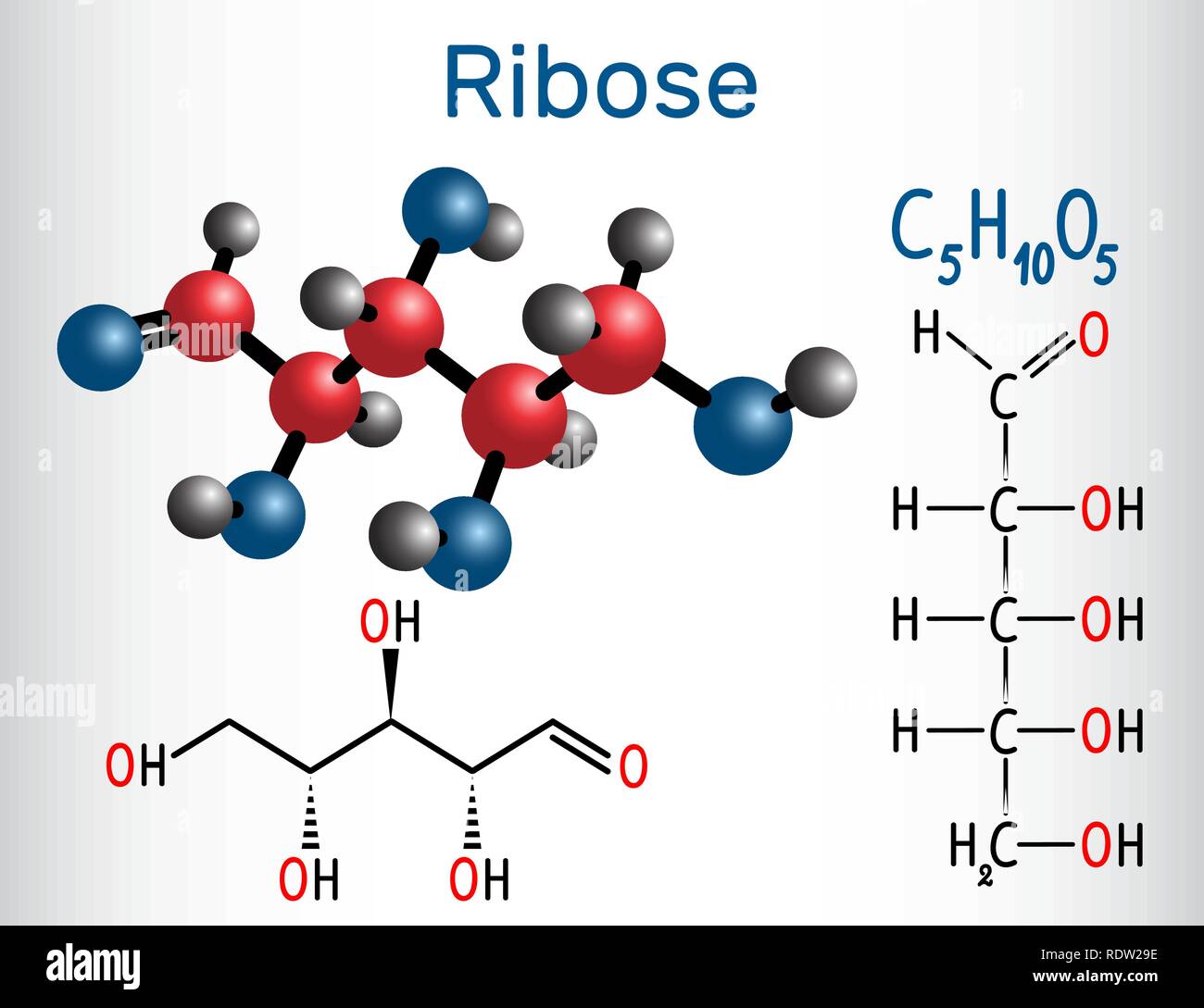 Modulo lineare (aciclico) della molecola di ribosio è un monosaccaride ...