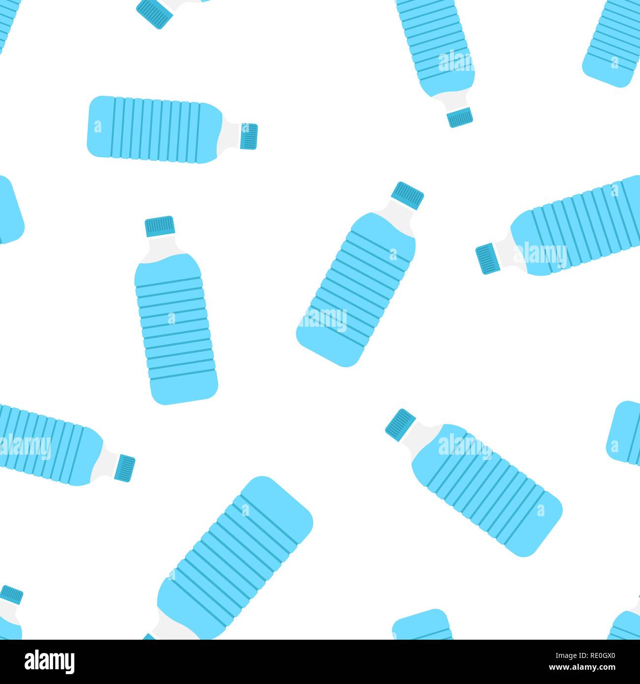 Acqua in bottiglia icona pattern seamless sfondo. Plastica bottiglia di ...