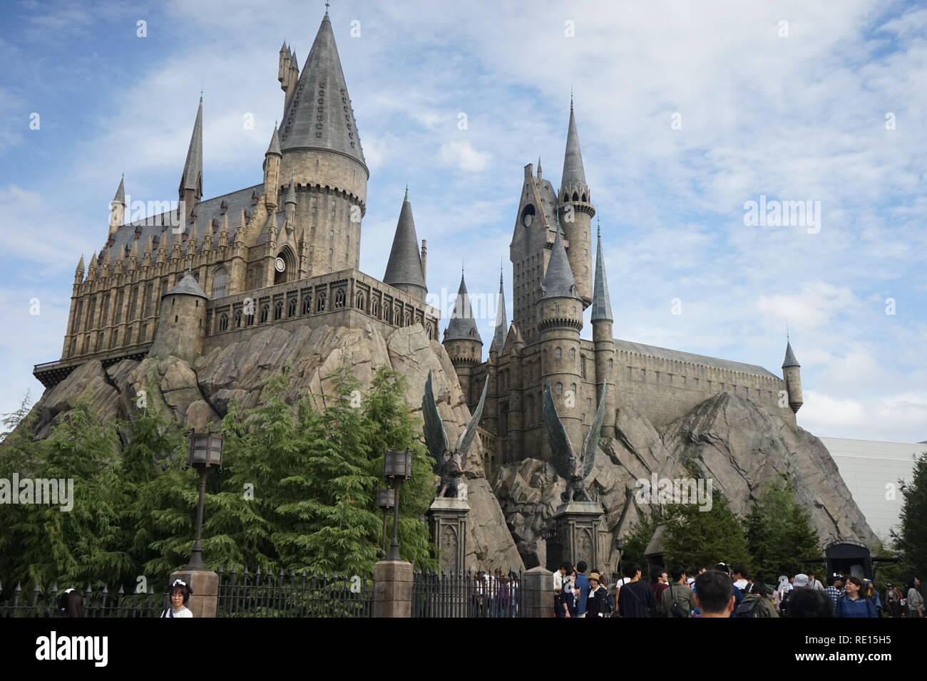 Il castello di Hogwarts in Universal Studios Japan (USJ). Il maestoso ...