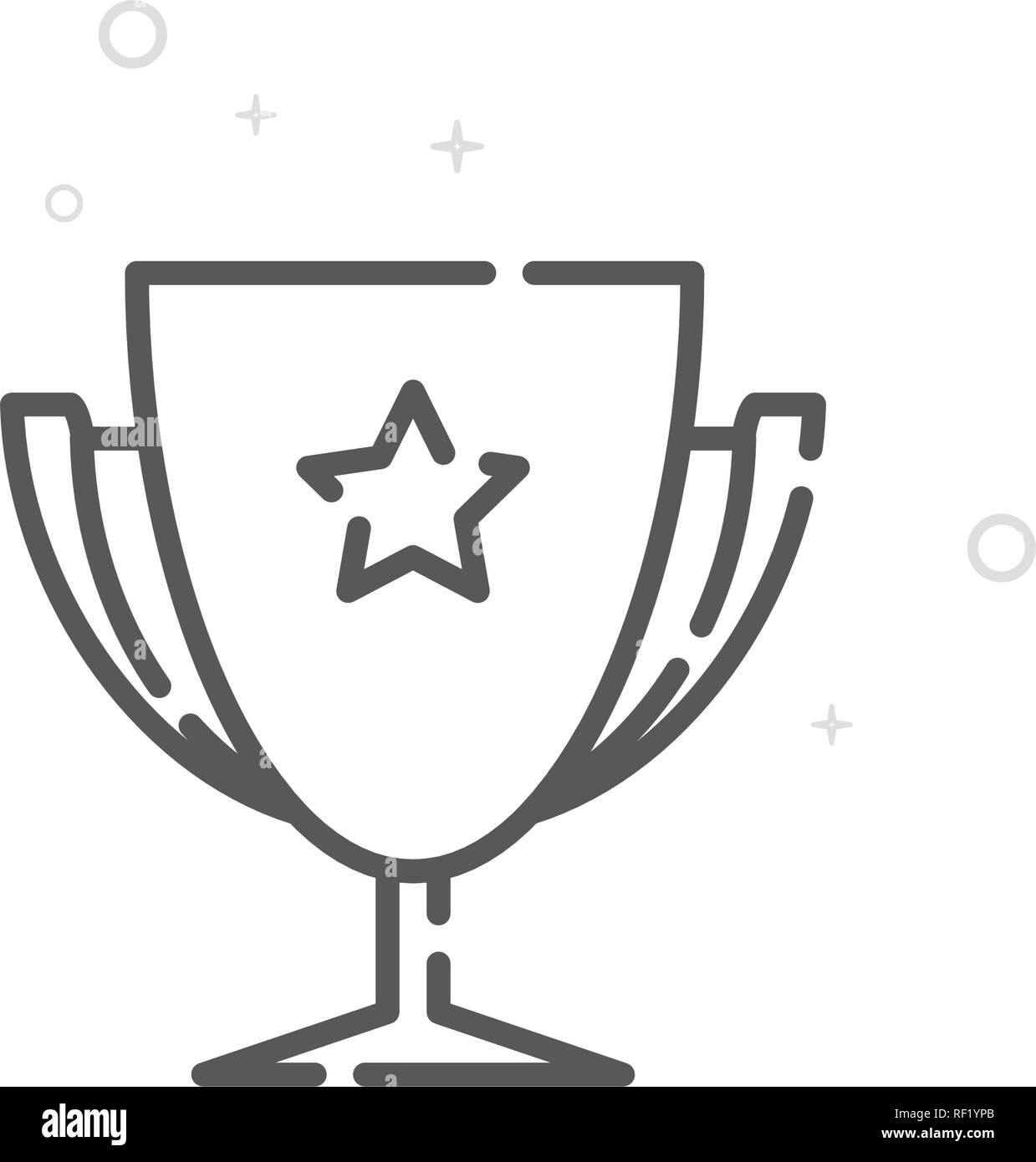 Cup Trofeo linea del vettore icona. Vincitore della Coppa, simbolo ...