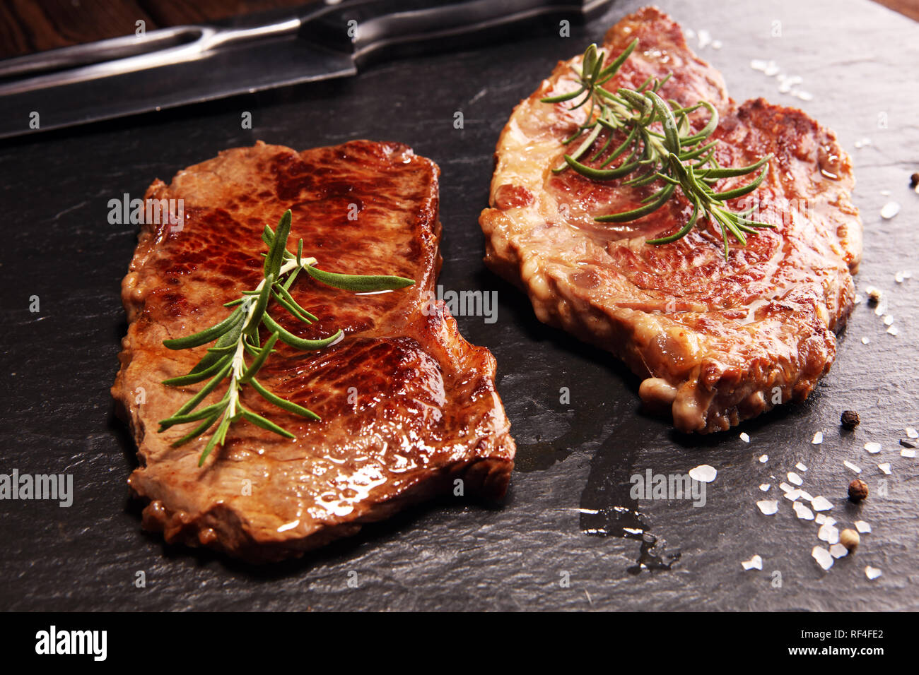 Barbecue Costata di manzo. Il Black Angus Prime bistecche di carne ...