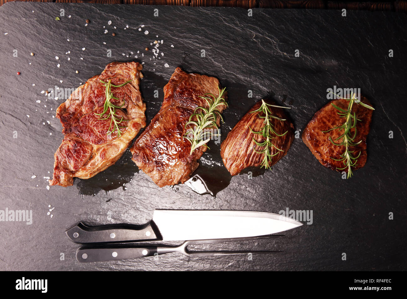 Barbecue Costata di manzo. Il Black Angus Prime bistecche di carne ...