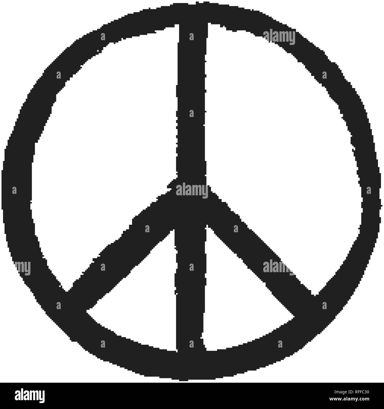 Simbolo della pace hippie Foto e Immagini Stock in Bianco e Nero - Alamy