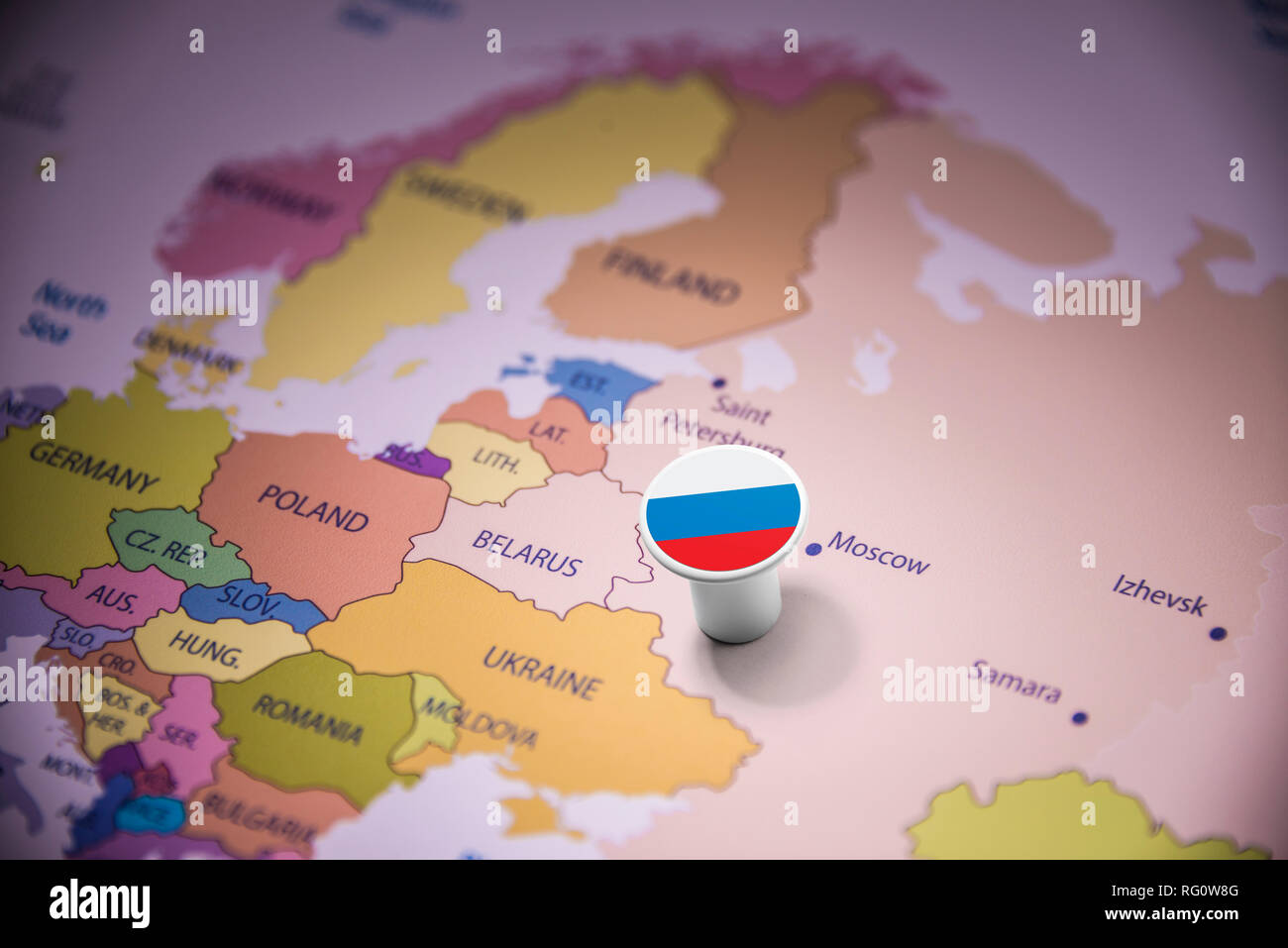 Mappa politica russia europea immagini e fotografie stock ad alta ...