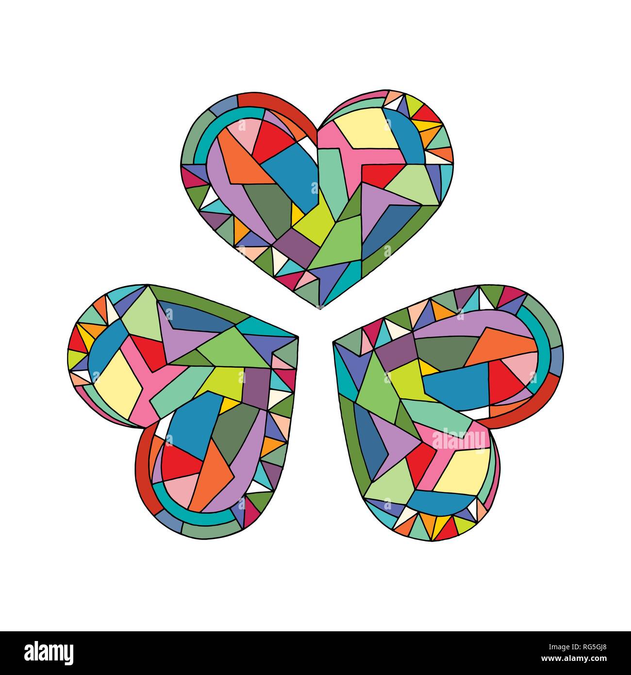 Mandala di cuori immagini e fotografie stock ad alta risoluzione - Alamy