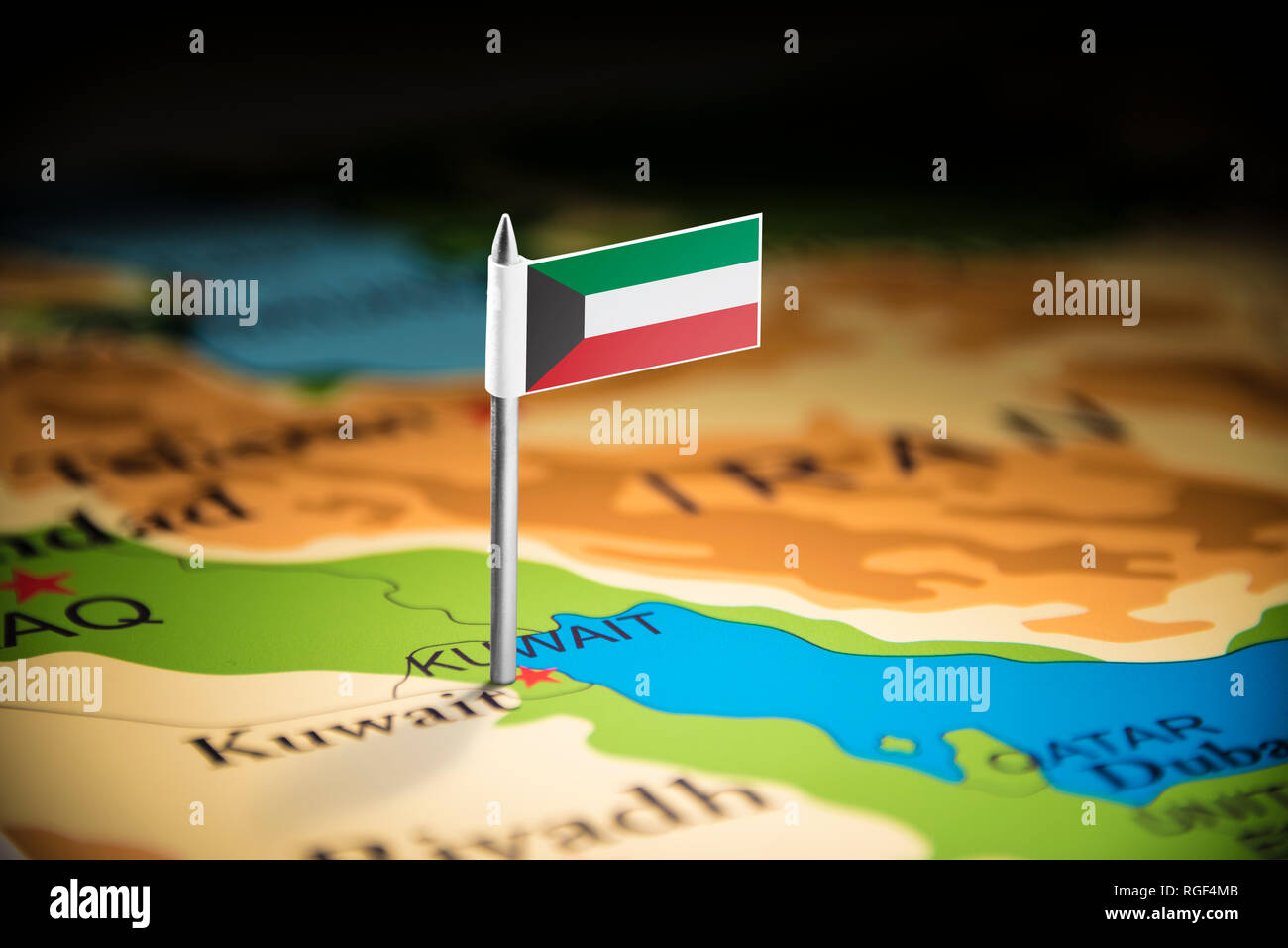 Mappa del paese del kuwait immagini e fotografie stock ad alta ...