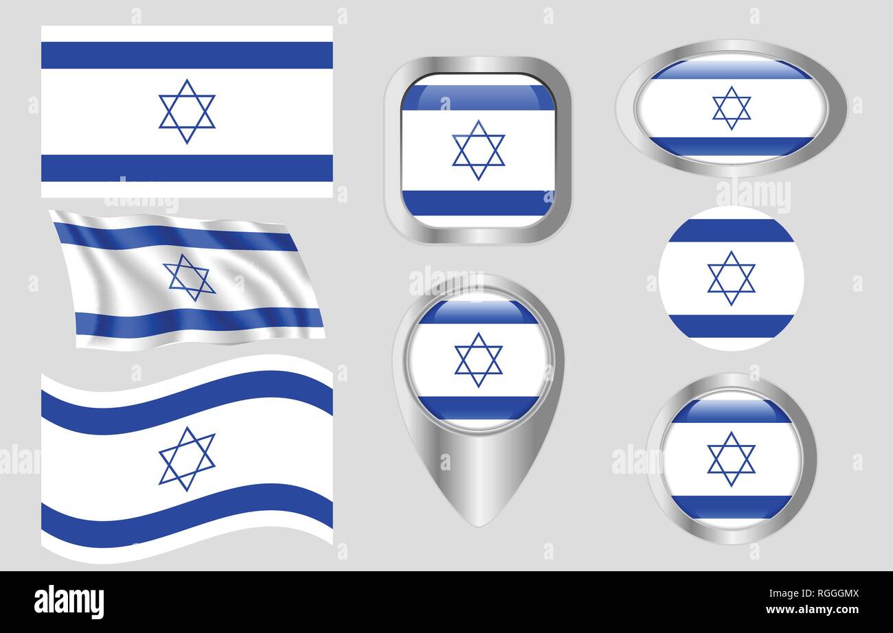 Bandiera israel Immagini Vettoriali Stock - Alamy