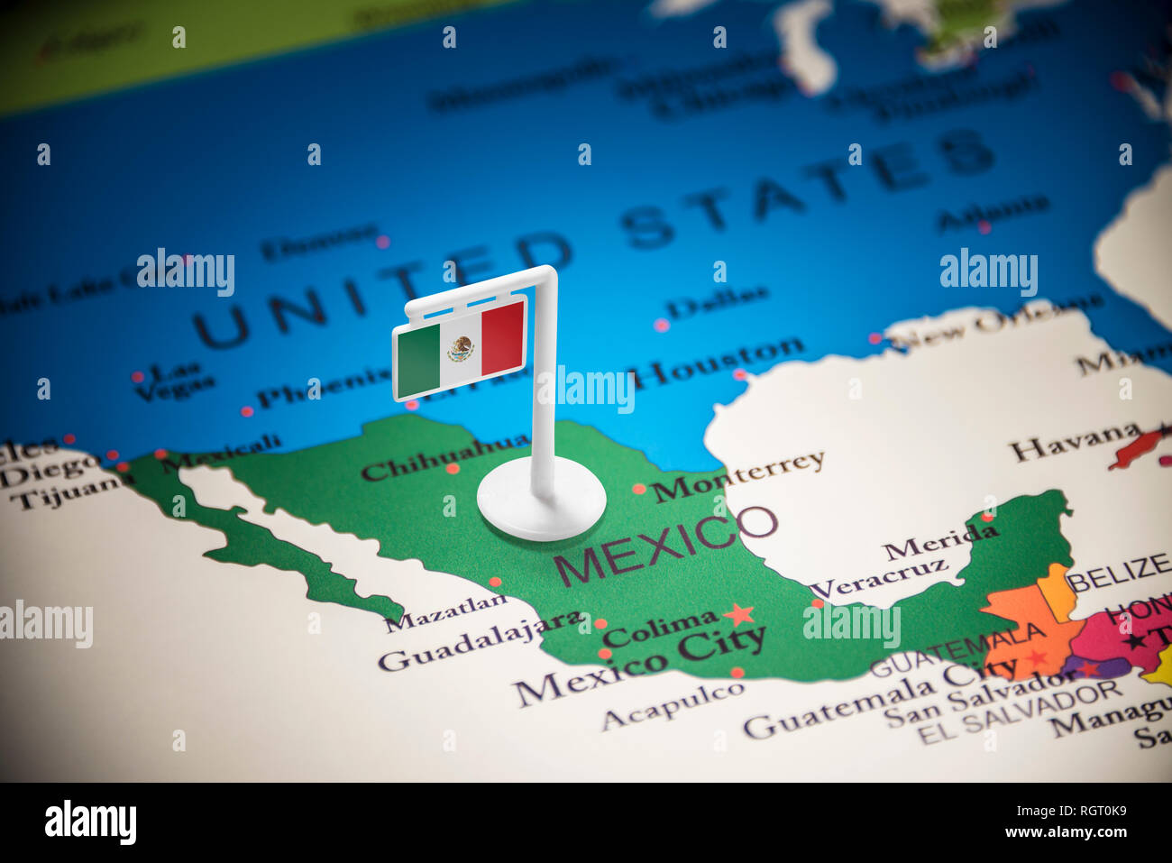 Mexico political map border immagini e fotografie stock ad alta ...