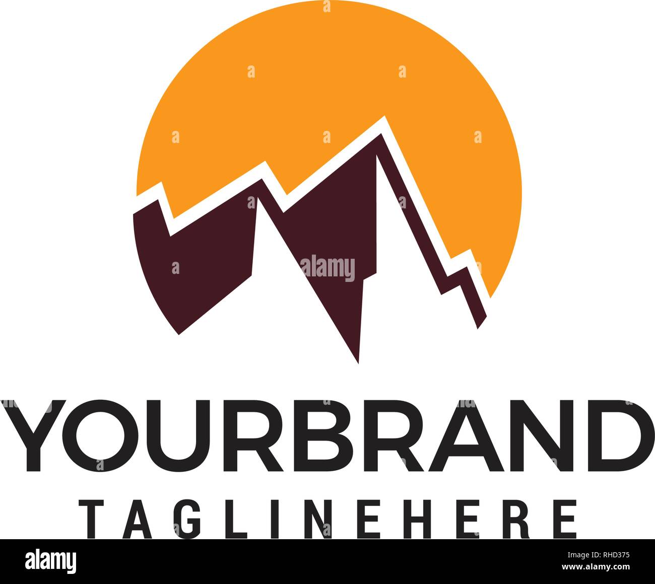 Segno di sentiero di montagna Immagini Vettoriali Stock - Alamy