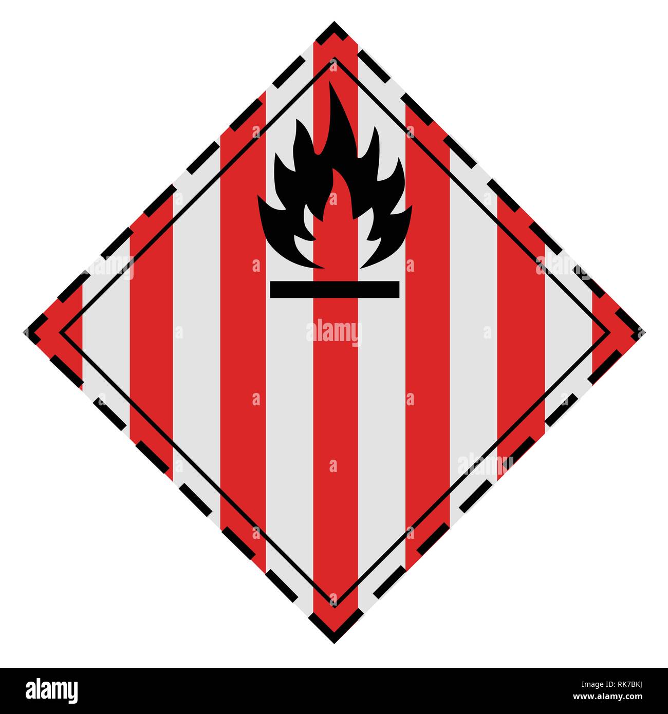 Illustrazione Vettoriale GHS pittogramma - solidi infiammabili , luci ...