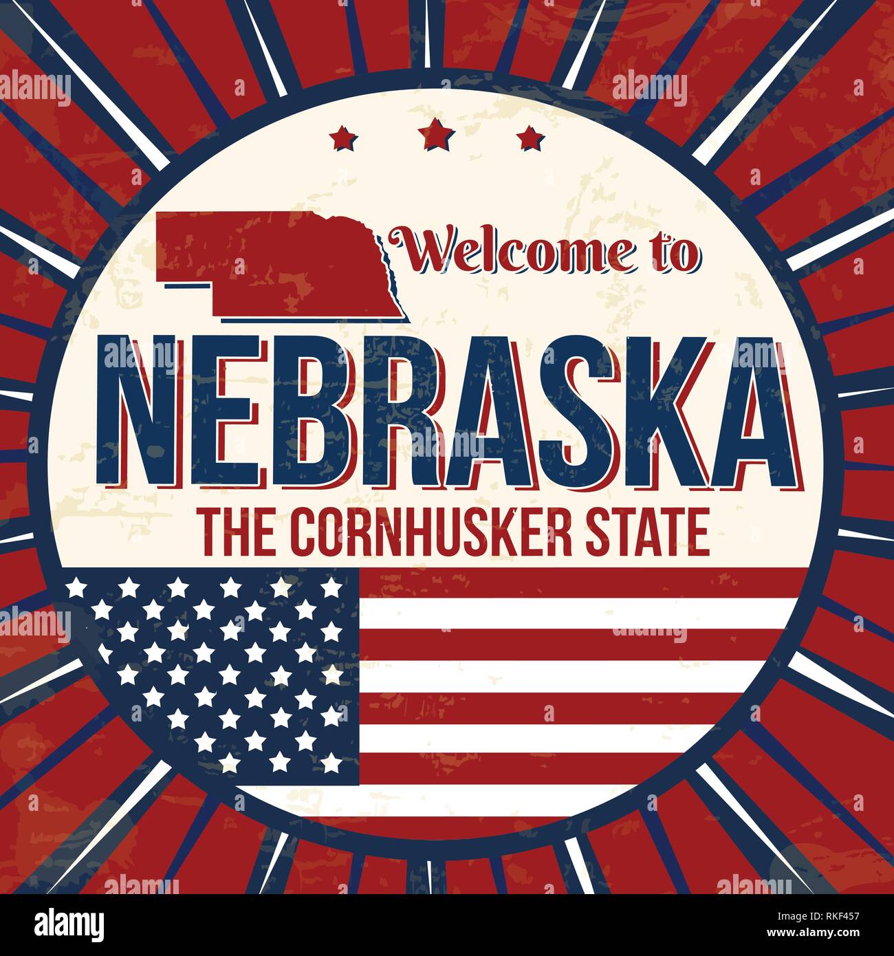 Tipografia della mappa del nebraska immagini e fotografie stock ad alta ...