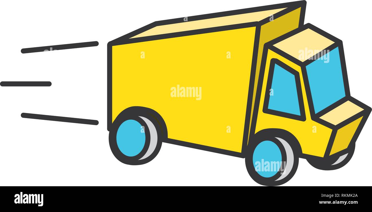 Servizio di consegna a domicilio Carrello icona isolato illustrazione ... Servizio di consegna a domicilio Carrello icona isolato illustrazione ...
