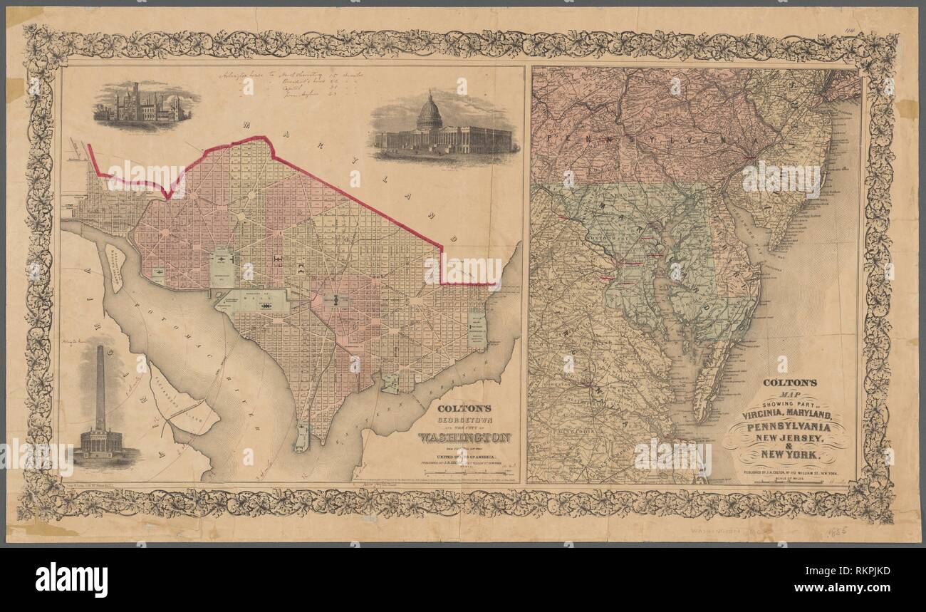 Mappa dello stato di colton washington immagini e fotografie stock ad ...