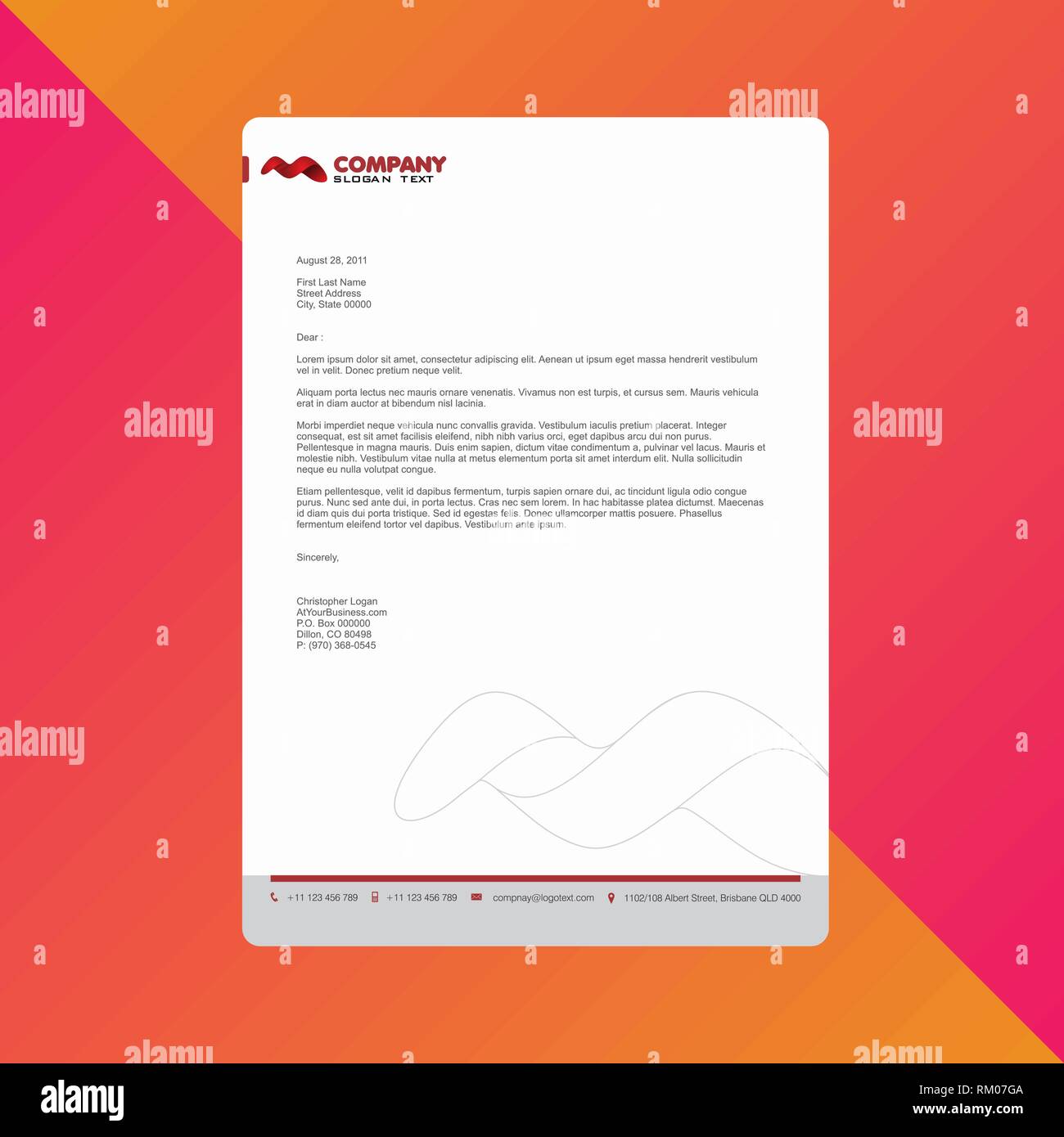 Carta intestata design Immagini Vettoriali Stock - Alamy