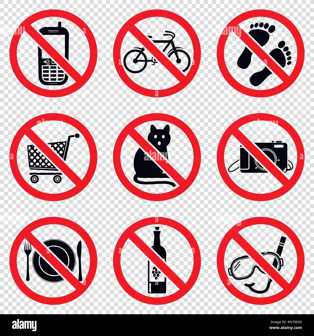 Sfondo proibito Immagini Vettoriali Stock - Alamy