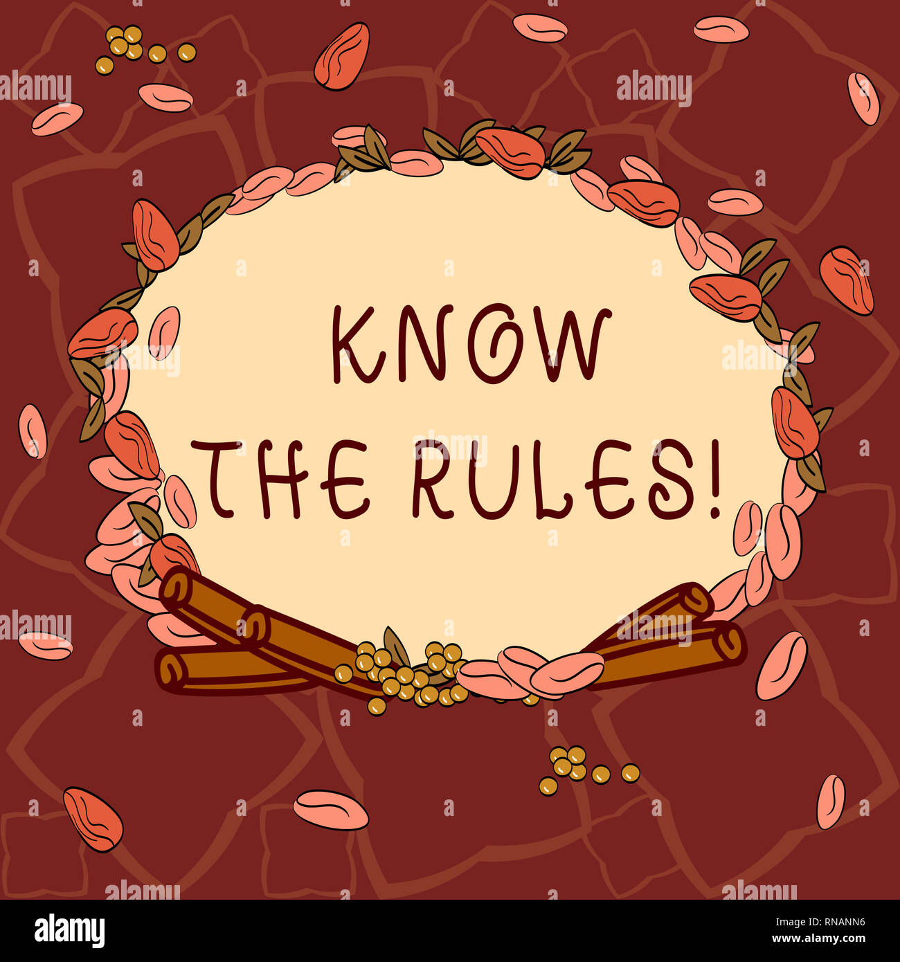 Segno di testo mostra conoscere le regole. Foto concettuale imparare il ...