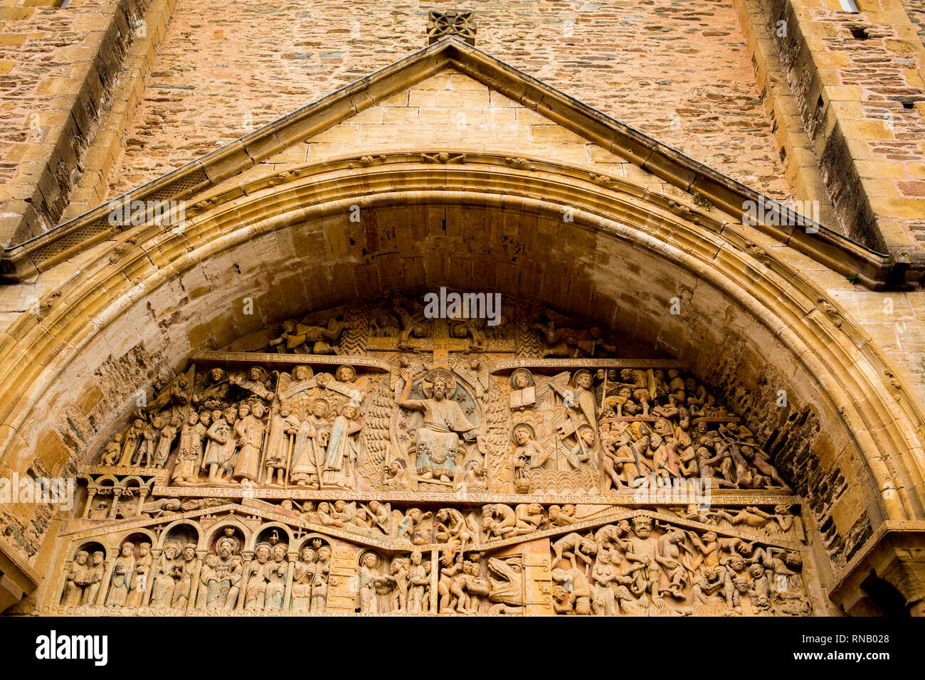 Conques giudizio ultimo timpano abbazia chiesa santa foy fede sain ...
