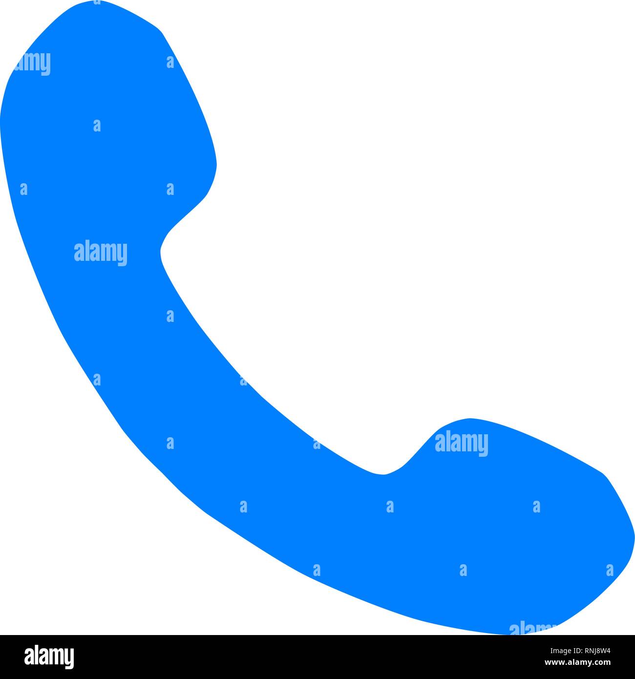 Telefono icona simbolo - blu semplice, isolato - illustrazione ...