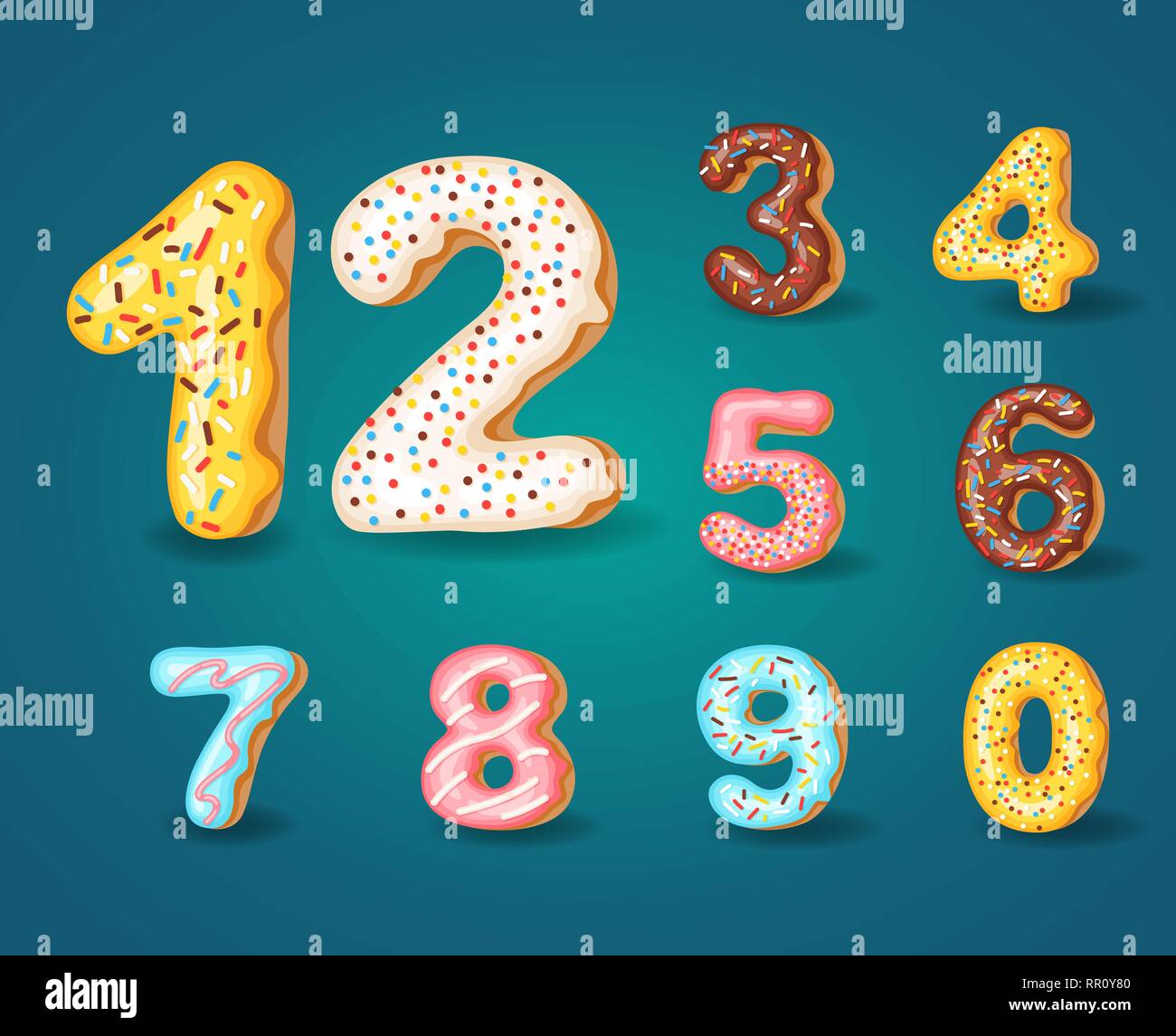 Letter donut font doughnut alphabet immagini e fotografie stock ad alta ...