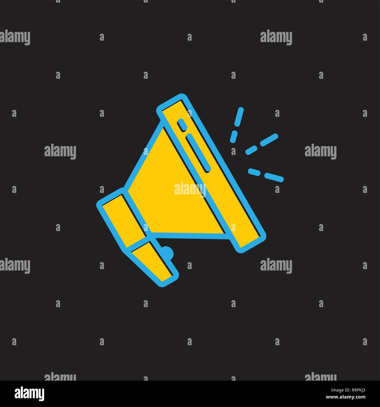 Megafono altoparlante simbolo colorato vettore logo Immagine e ...