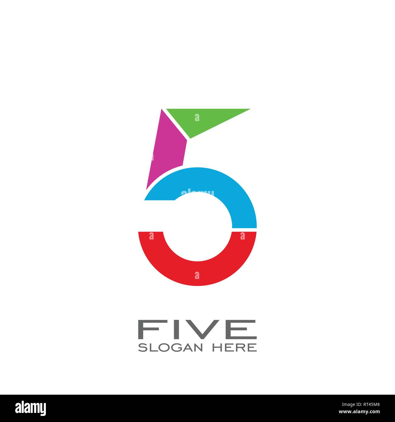Cinque logo, 5 numeri logo design. numero 5 logo grafico template ...