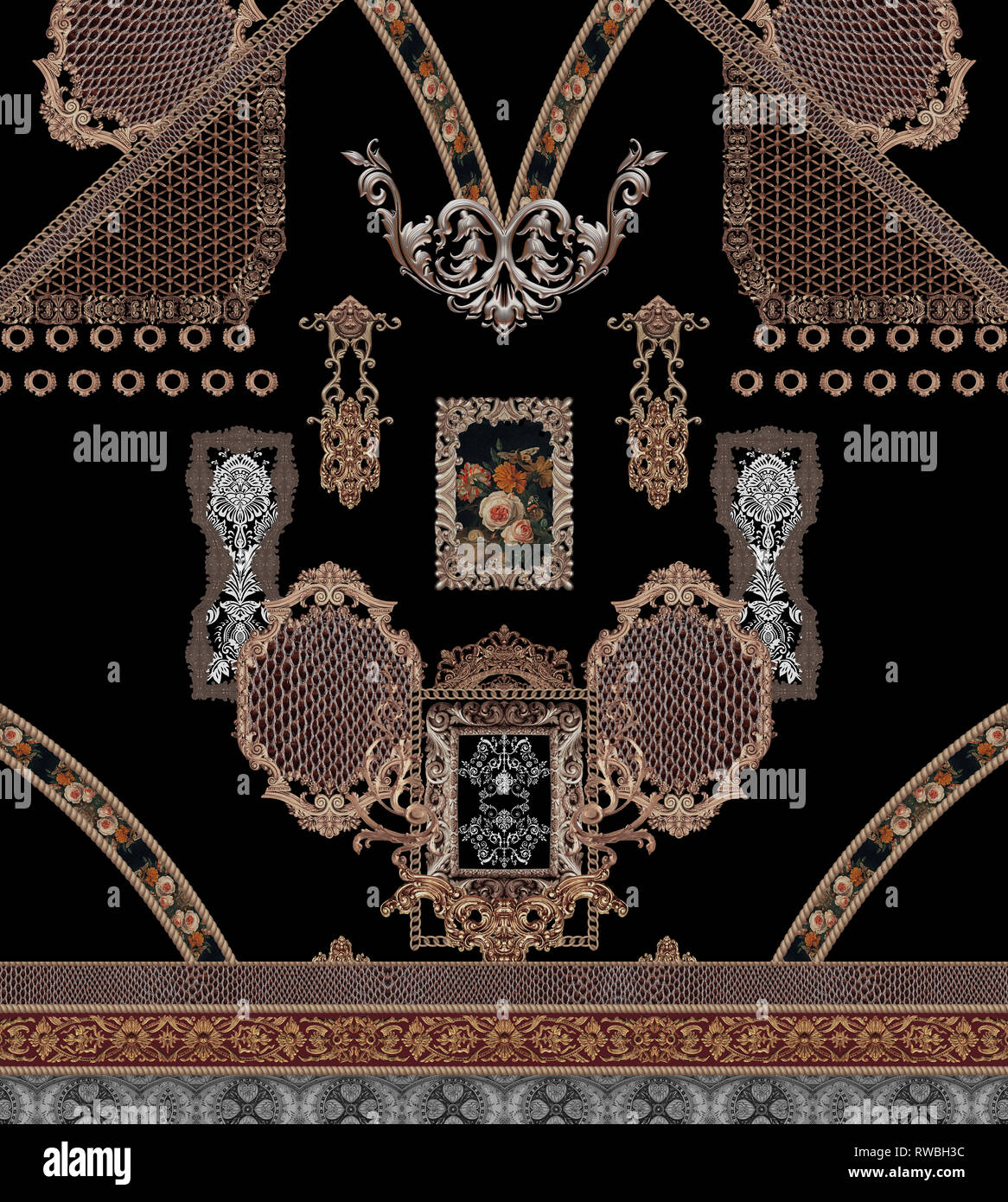 Carta parati da stampare barocco immagini e fotografie stock ad alta ...