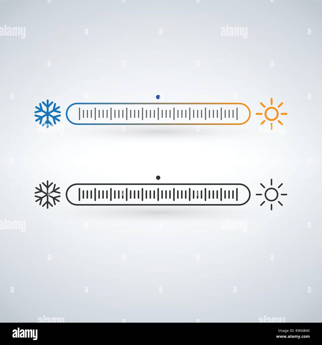 La temperatura o la centralina meteo con il simbolo del fiocco di neve ...