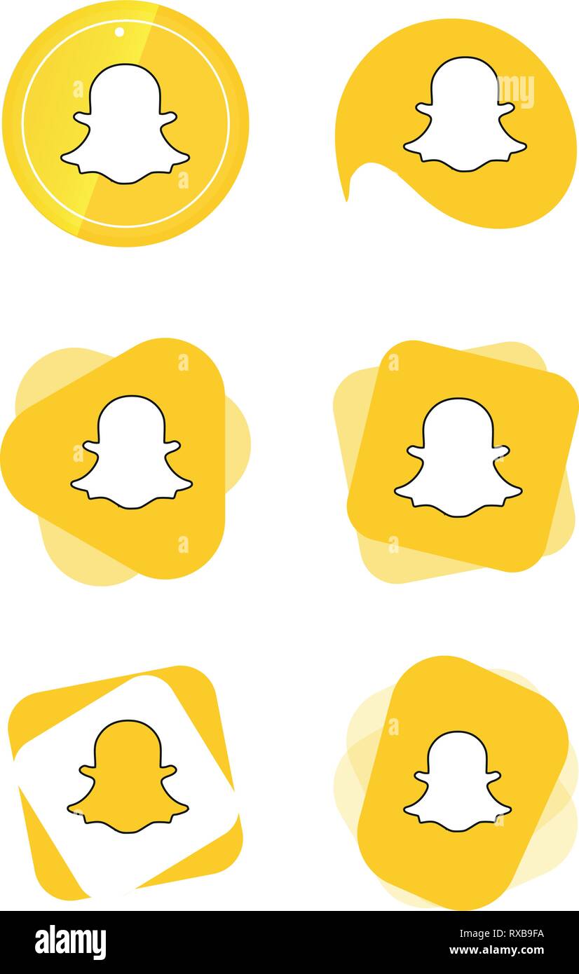 Snapchat logo Immagini Vettoriali Stock - Alamy