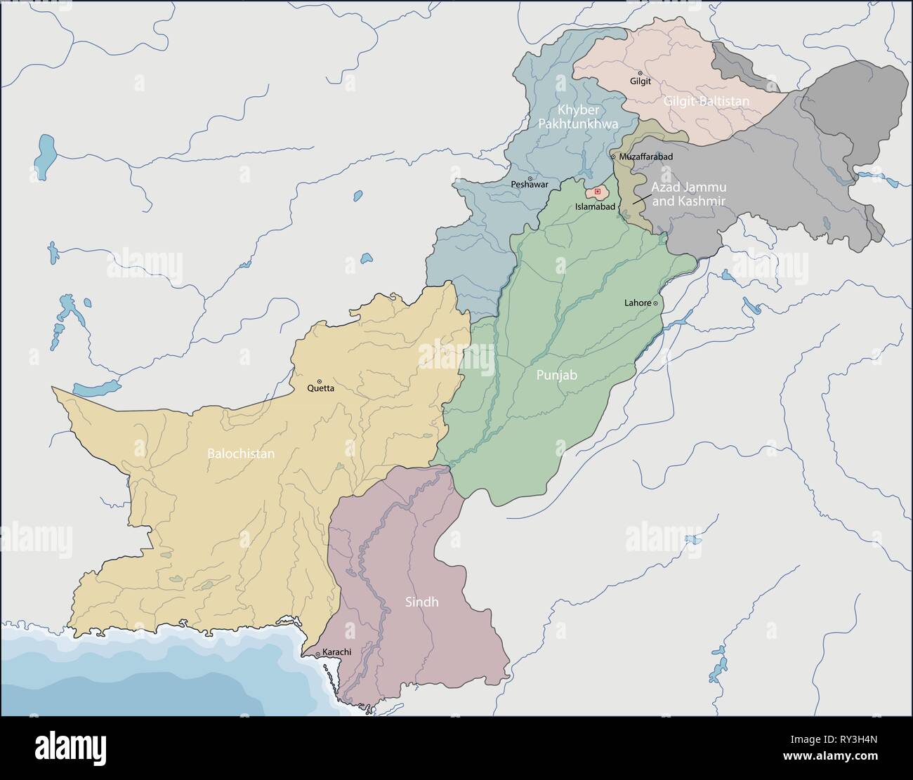 Mappa dell'urdu pakistan Immagini Vettoriali Stock - Alamy