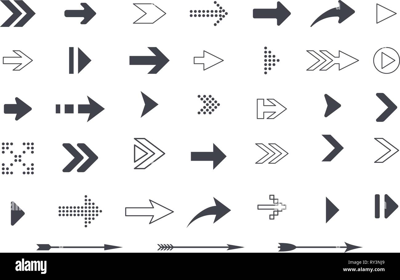 Raccolta di simboli di freccia Immagini Vettoriali Stock - Alamy