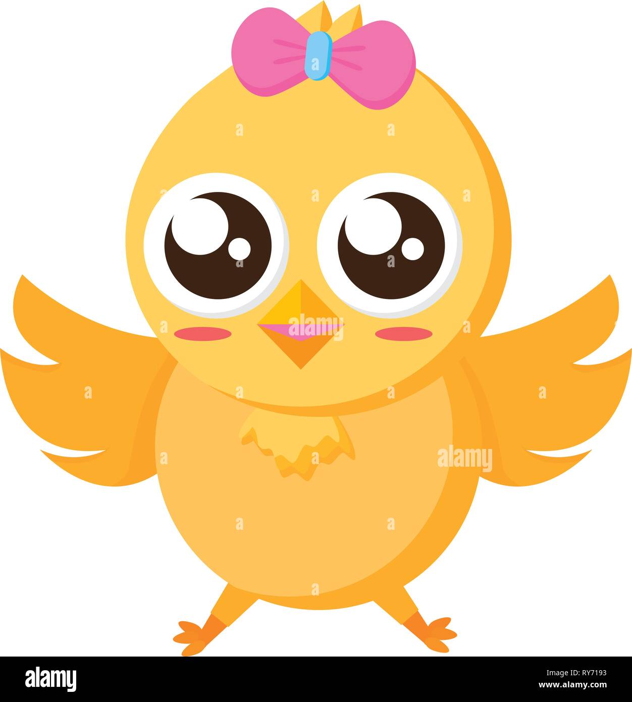 Pulcino simpatico cartoon femmina Immagine e Vettoriale - Alamy