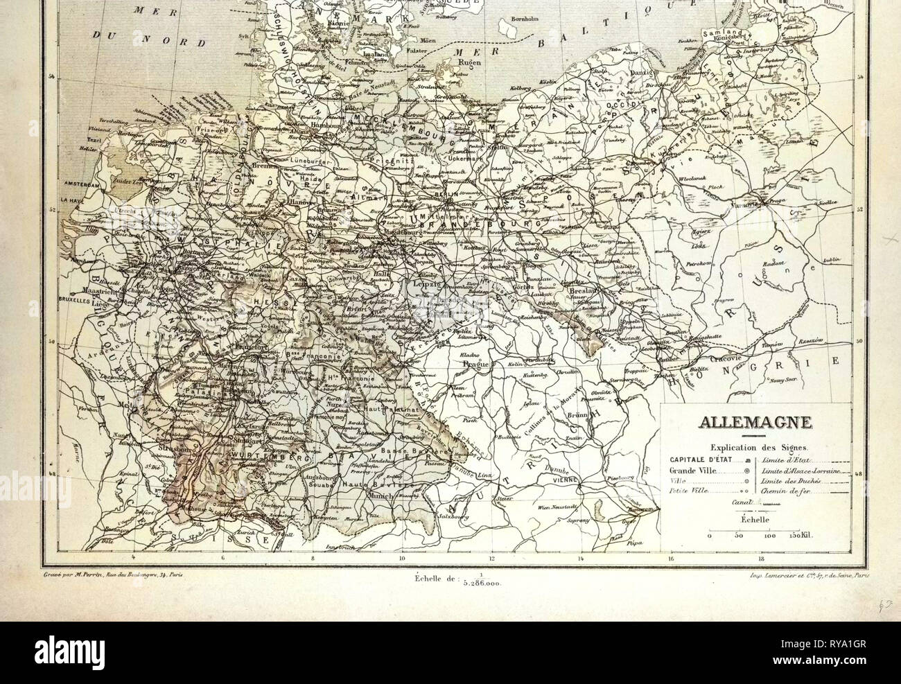 Mappa della germania vintage immagini e fotografie stock ad alta ...