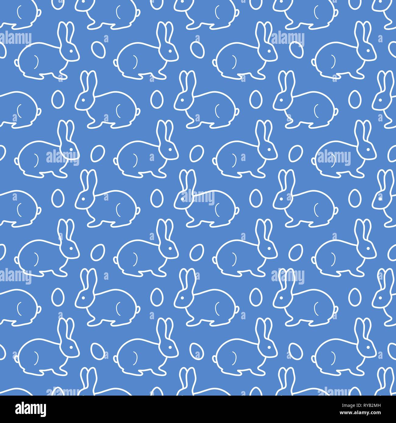 Seamless pattern con il coniglietto di Pasqua, uova. Felice Pasqua ...