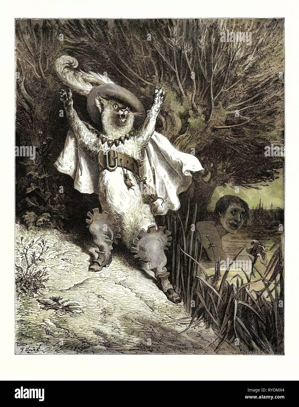 Il gatto con gli stivali, da Gustave Doré, 1832 - 1883, francese ...