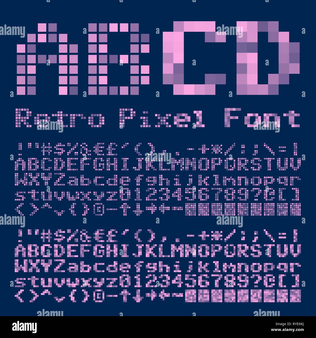 Alfabeto pixel art immagini e fotografie stock ad alta risoluzione - Alamy