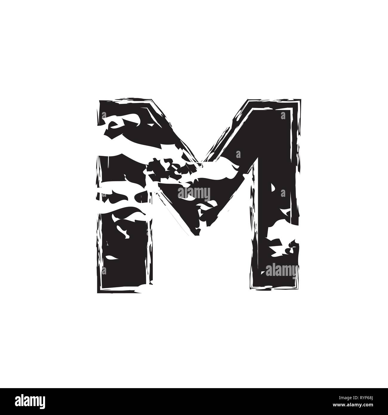 Lettera di stencil m Immagini Vettoriali Stock - Alamy