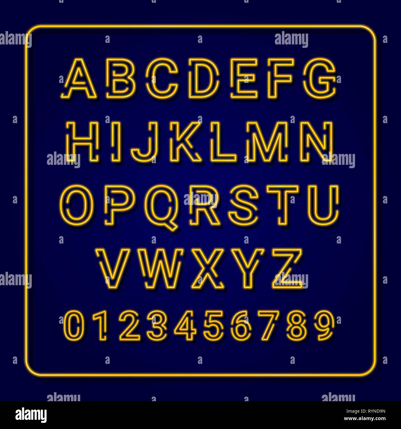 Alfabeto al neon immagini e fotografie stock ad alta risoluzione - Alamy