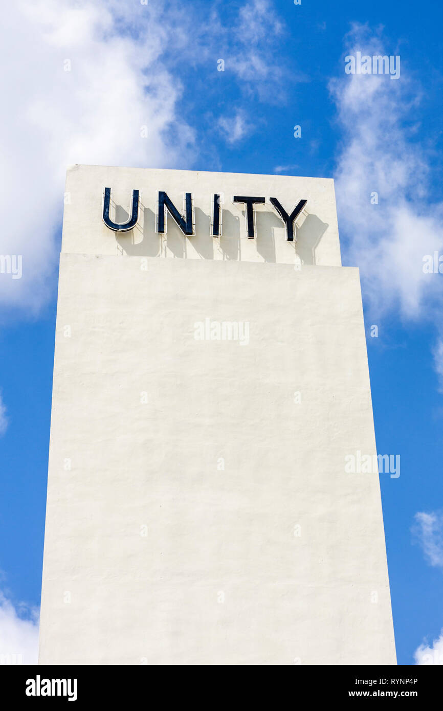 Miami Florida,Unity,Unity on the Bay Water,chiesa,facciata esterna ...