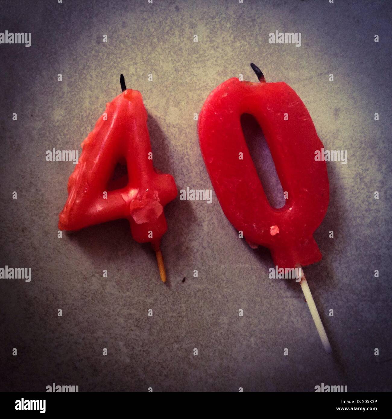 40th birthday candles immagini e fotografie stock ad alta risoluzione ...
